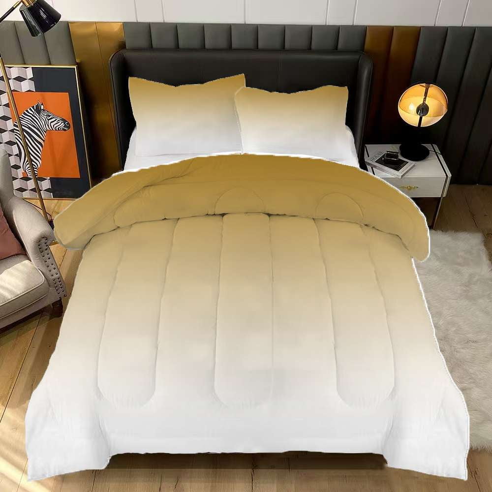 Aesthetic Brown Beige And White Gradient Comforter Set Full Size ...
