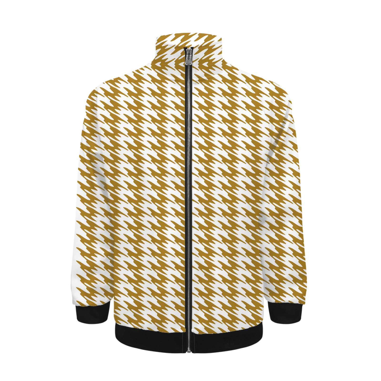 Aesthetic Brown Beige And White Ripple Jacket Men's Street Cool Long ...