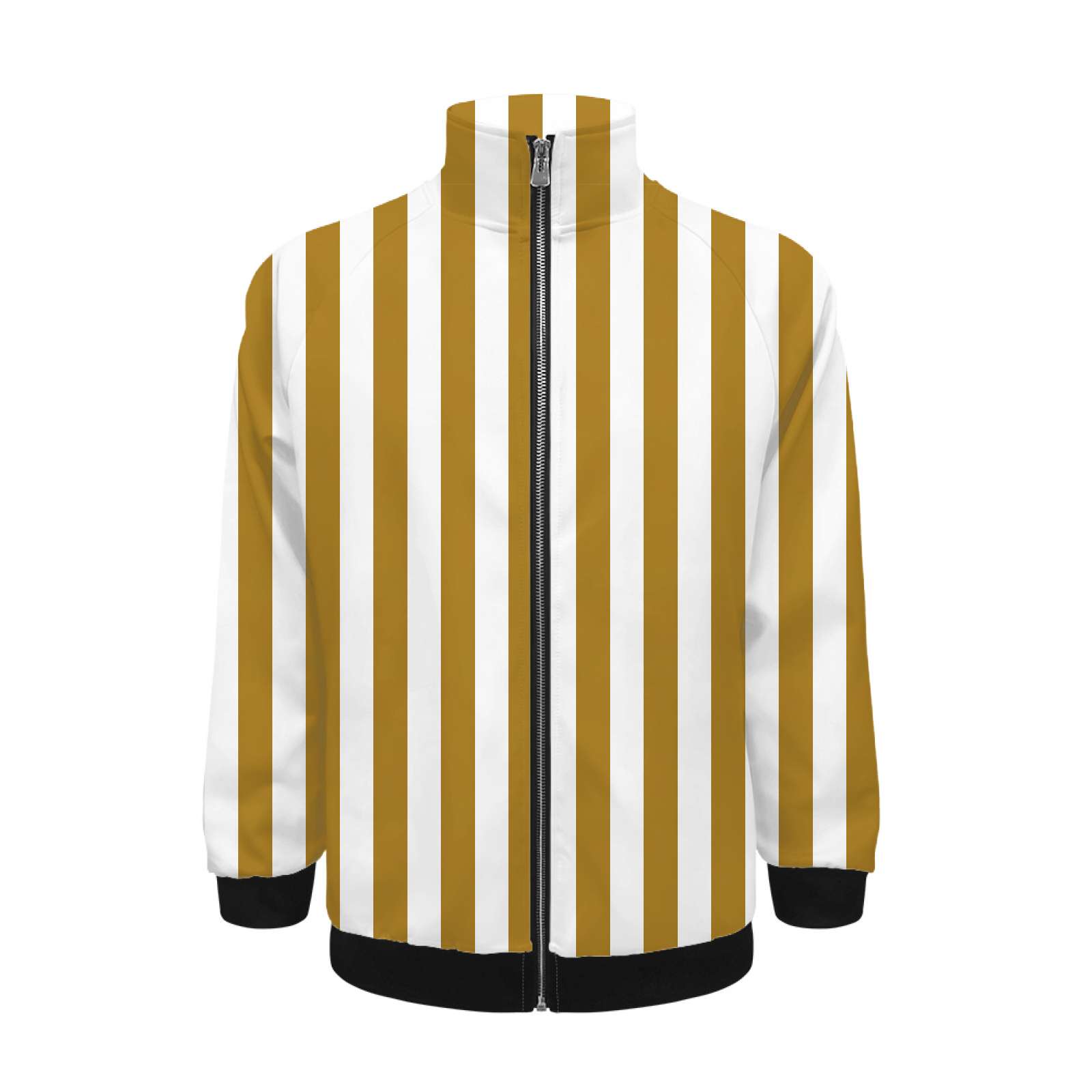 Aesthetic Brown Beige And White Vertical Jacket Men's Street Cool Long ...
