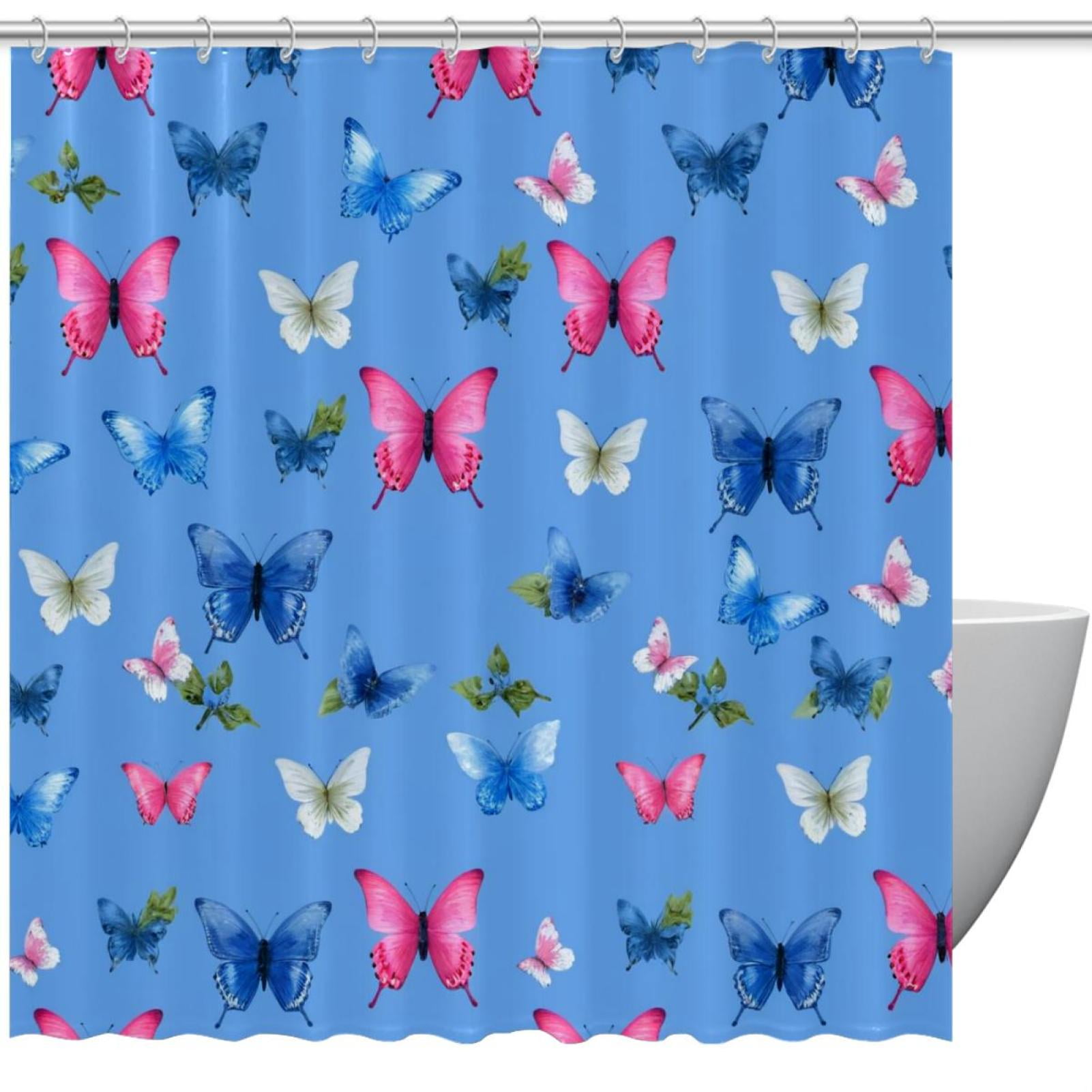 Aesthetic Butterfly Shower Curtain for Bathroom, Aesthetics Patterns Curtain Bathroom Decoration ...