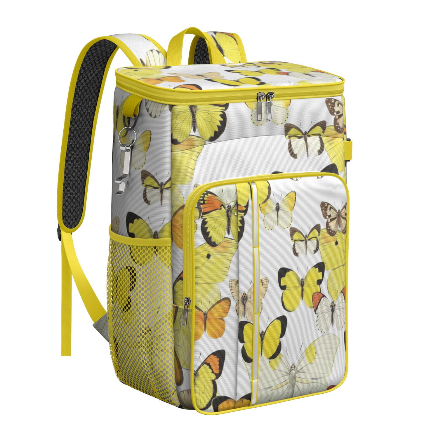 Aesthetic Butterfly and Floral Design Backpack Cooler – Leakproof ...