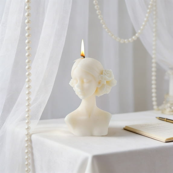 Aesthetic Candle, Sculptural Candle, Decorative Candle Wax Portrait ...