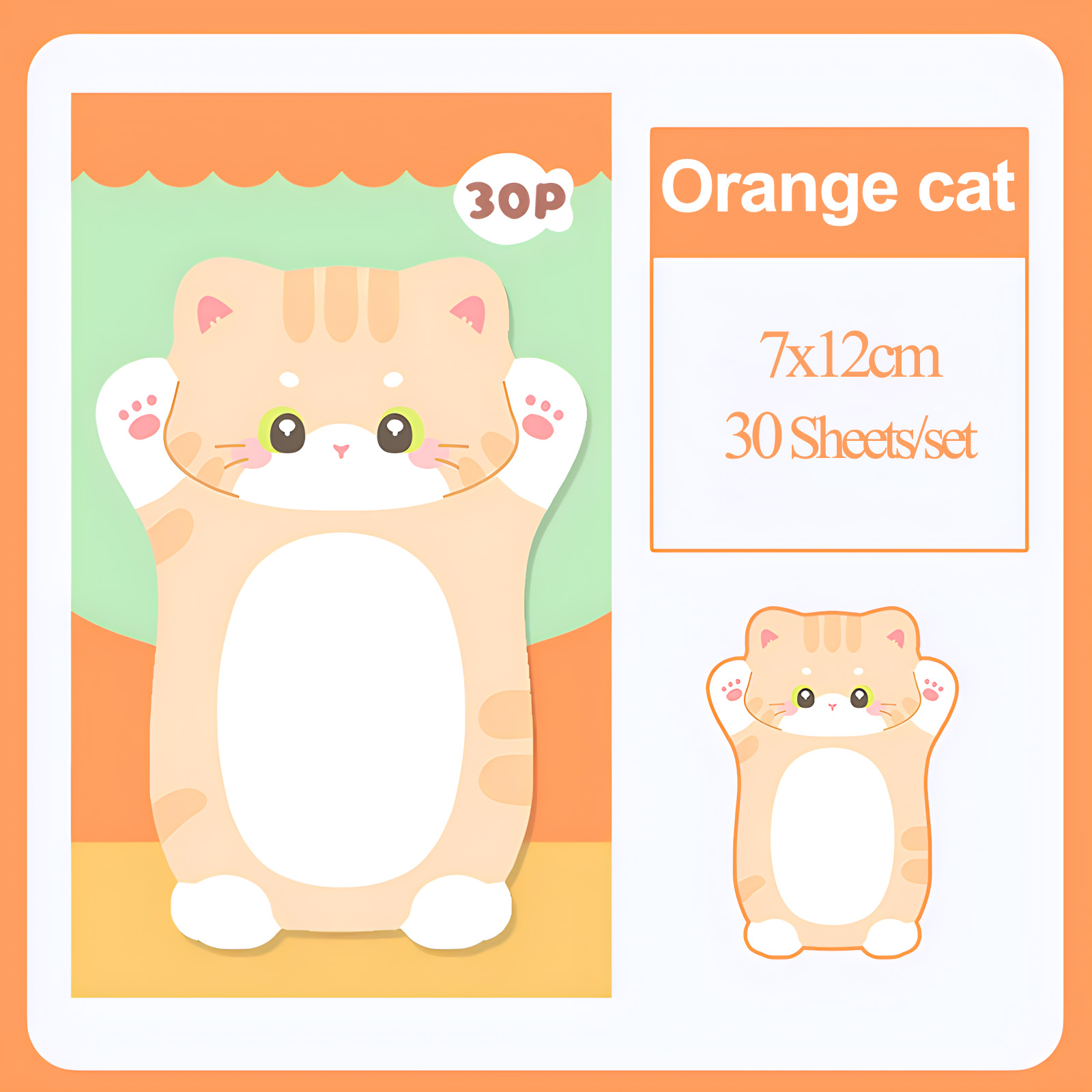 Aesthetic Cat Sticky Notes Cute Kawaii Memo Pad Funny Post Notepad ...