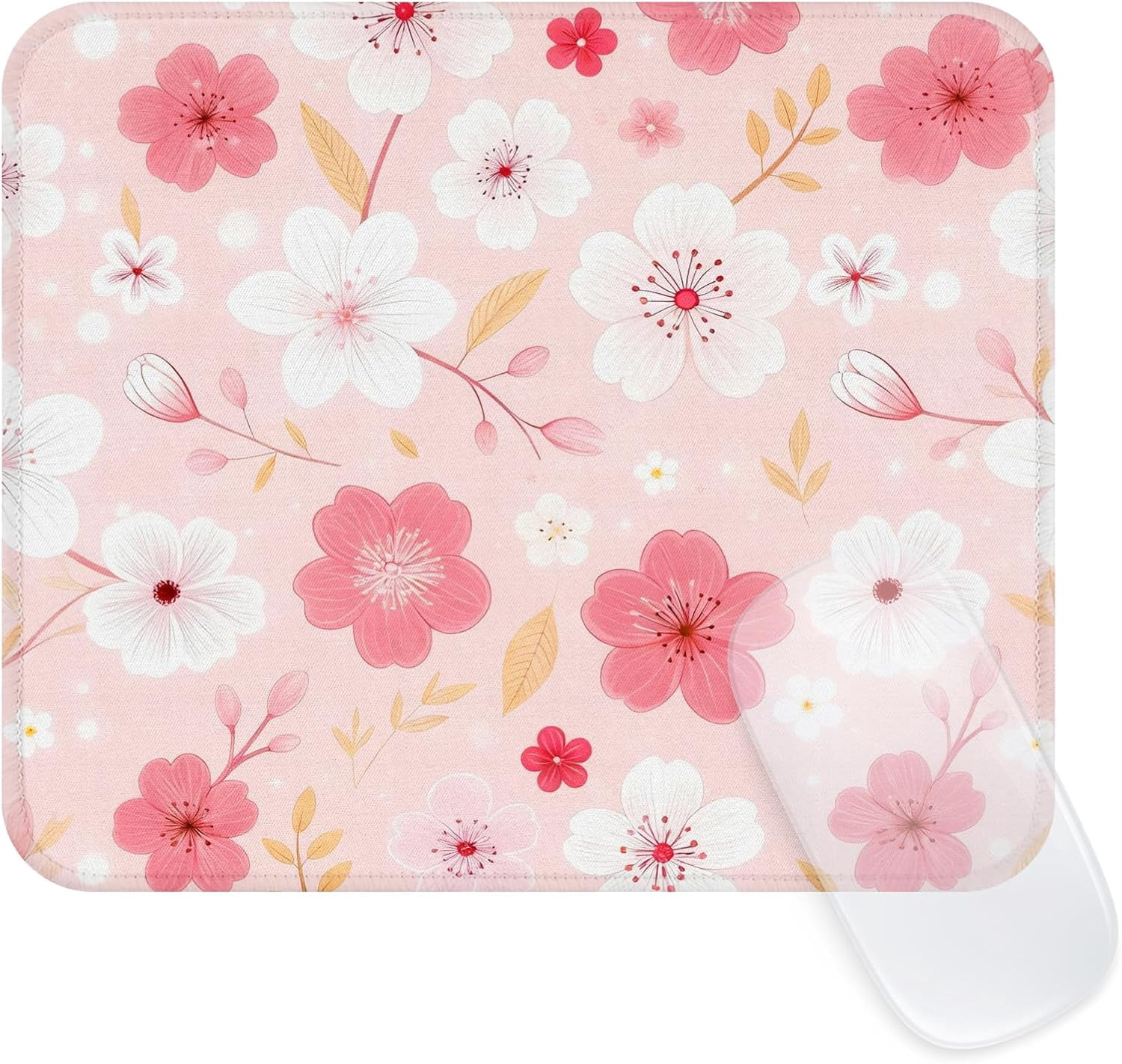 Aesthetic Cherry Blossom Pattern Mouse Mat,Premium Textured Mouse Pads ...