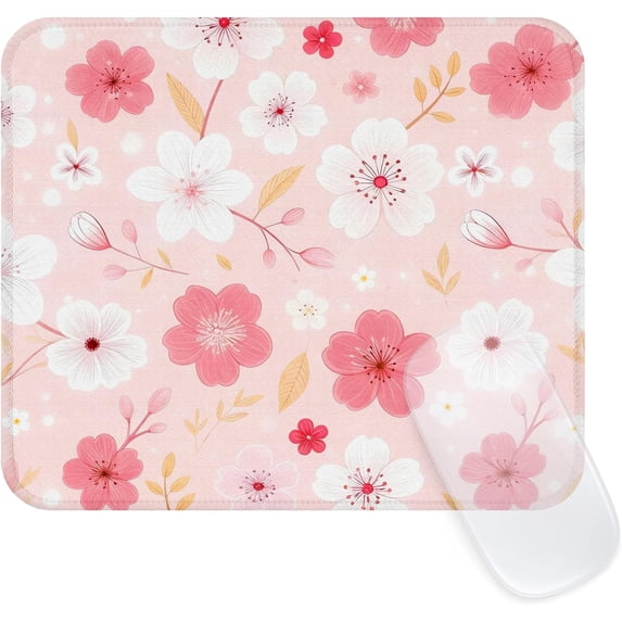Aesthetic Cherry Blossom Pattern Mouse Mat,Premium Textured Mouse Pads ...