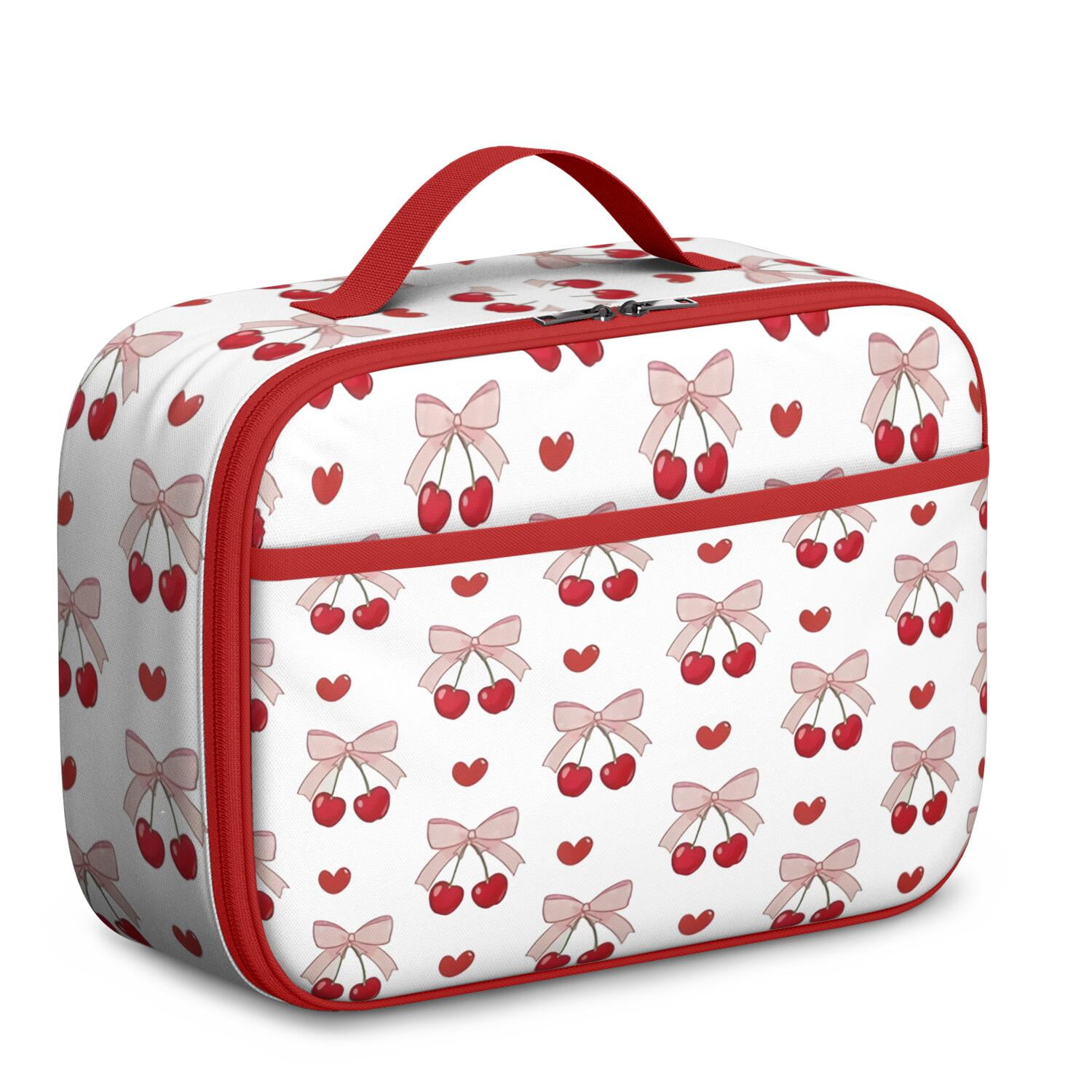 Aesthetic Cherry Lunch Bag - Durable Oxford Cloth Insulated Lunch Box ...
