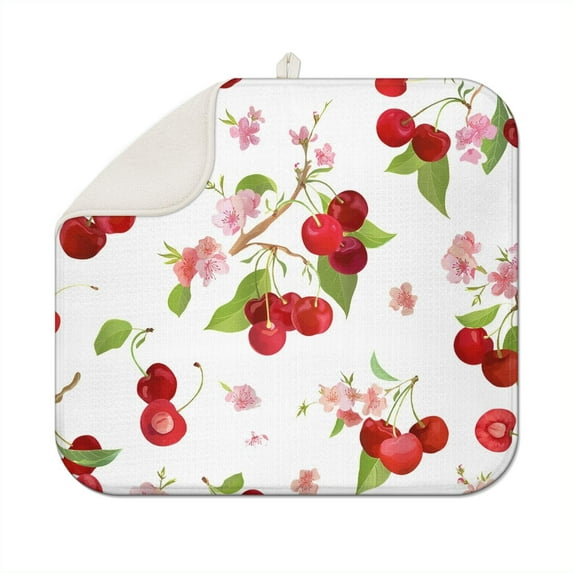 Aesthetic Cherry Print Kitchen Mat – Cute Fruit Pattern with Cherries ...