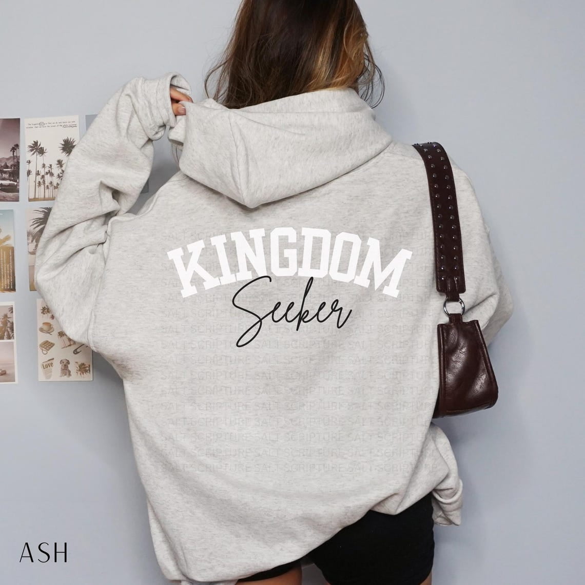 Aesthetic Christian Hoodie, Hoodie with Back Design, Minimalistic Faith ...