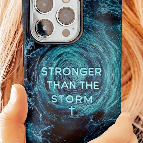 Aesthetic Christian Quote Magsafe Phone Case with a "Stronger Than The ...