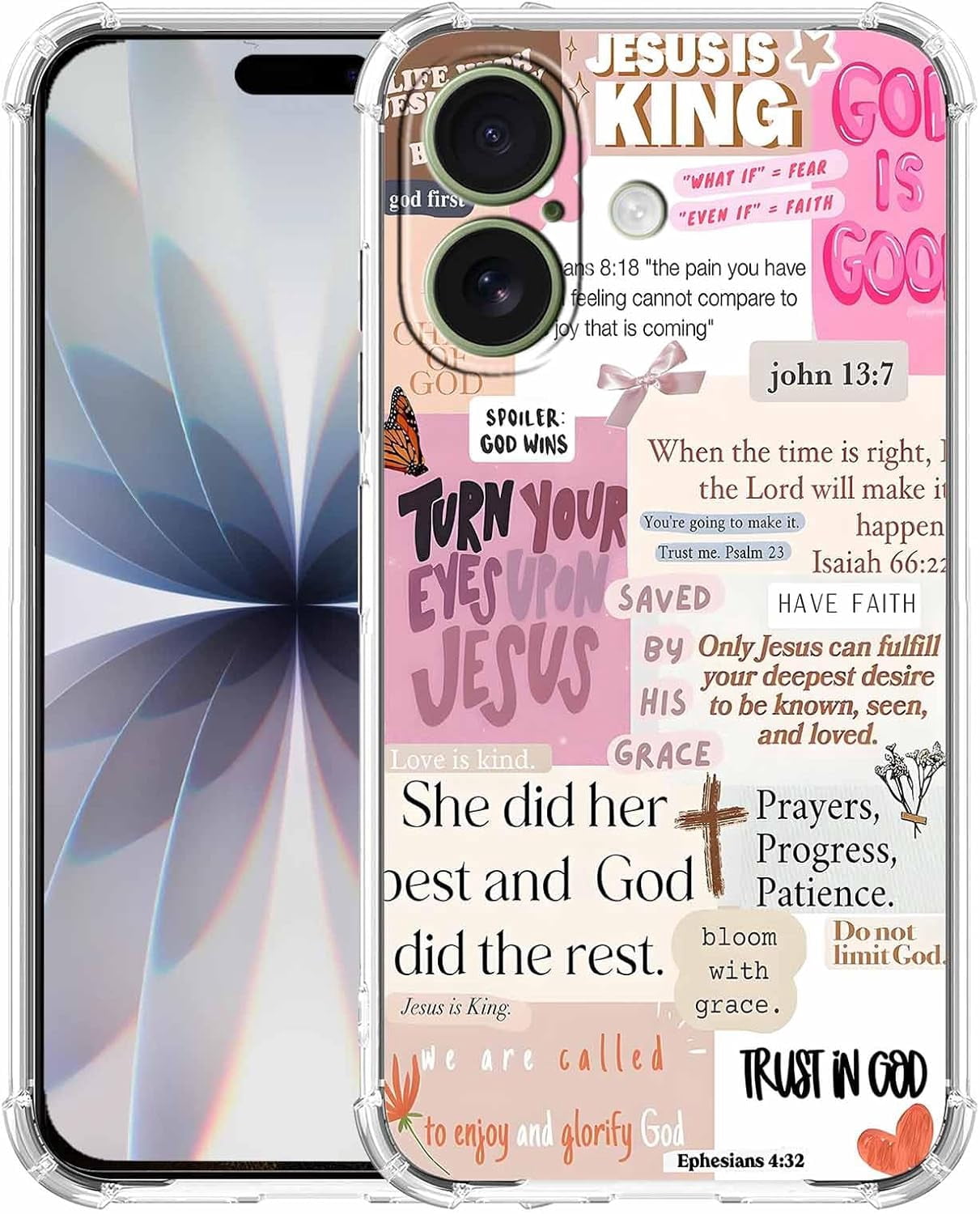 Aesthetic Christian Quotes Phone Case - Vintage Bible Verse Art Case ...