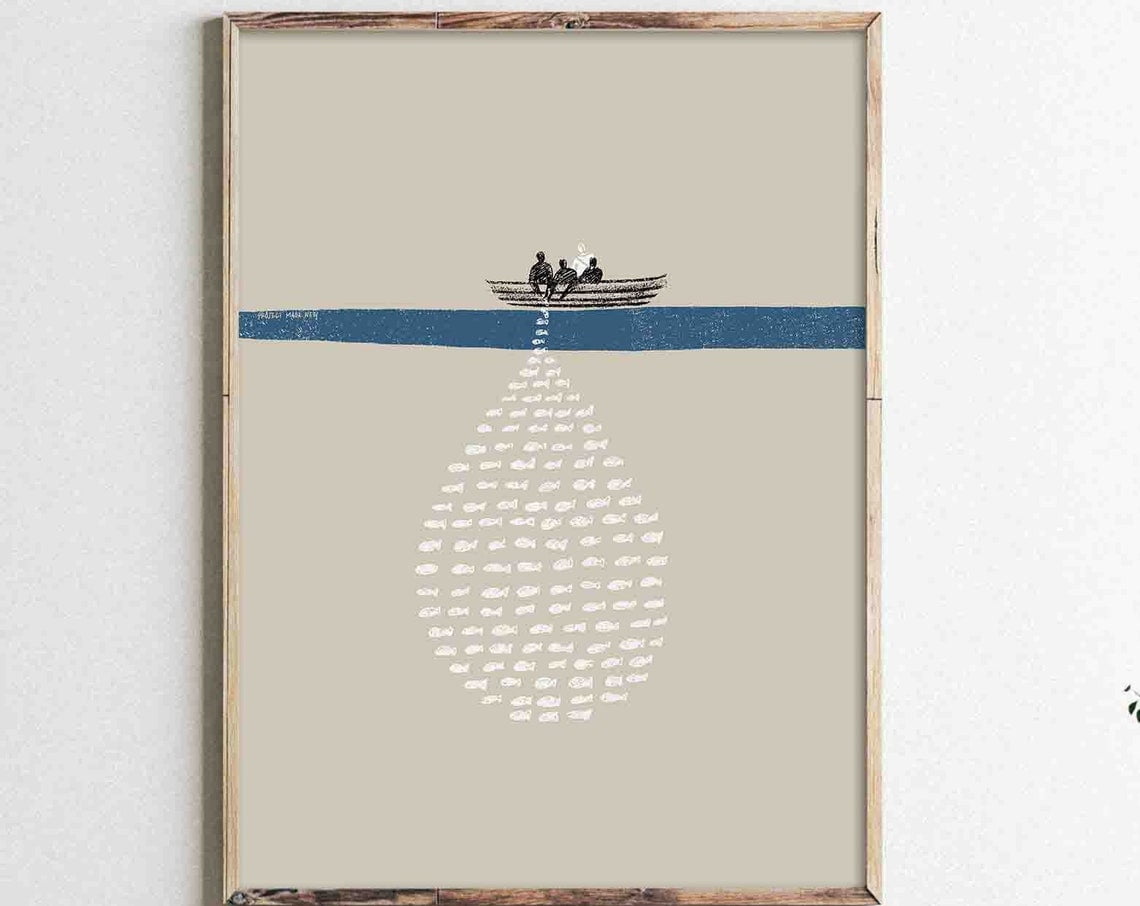 Aesthetic Christian Wall Art, Luke 2:10, 2 Thessalonians 3, Good News ...