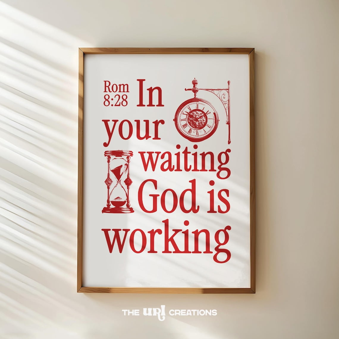 Aesthetic Christian Wall Art Red, Bible Quote Trendy Scripture Wall Art ...
