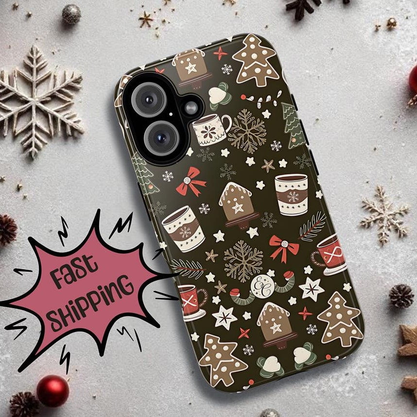 Aesthetic Christmas Collage Tough Phone Case for iPhone 17 to 11 Pro ...
