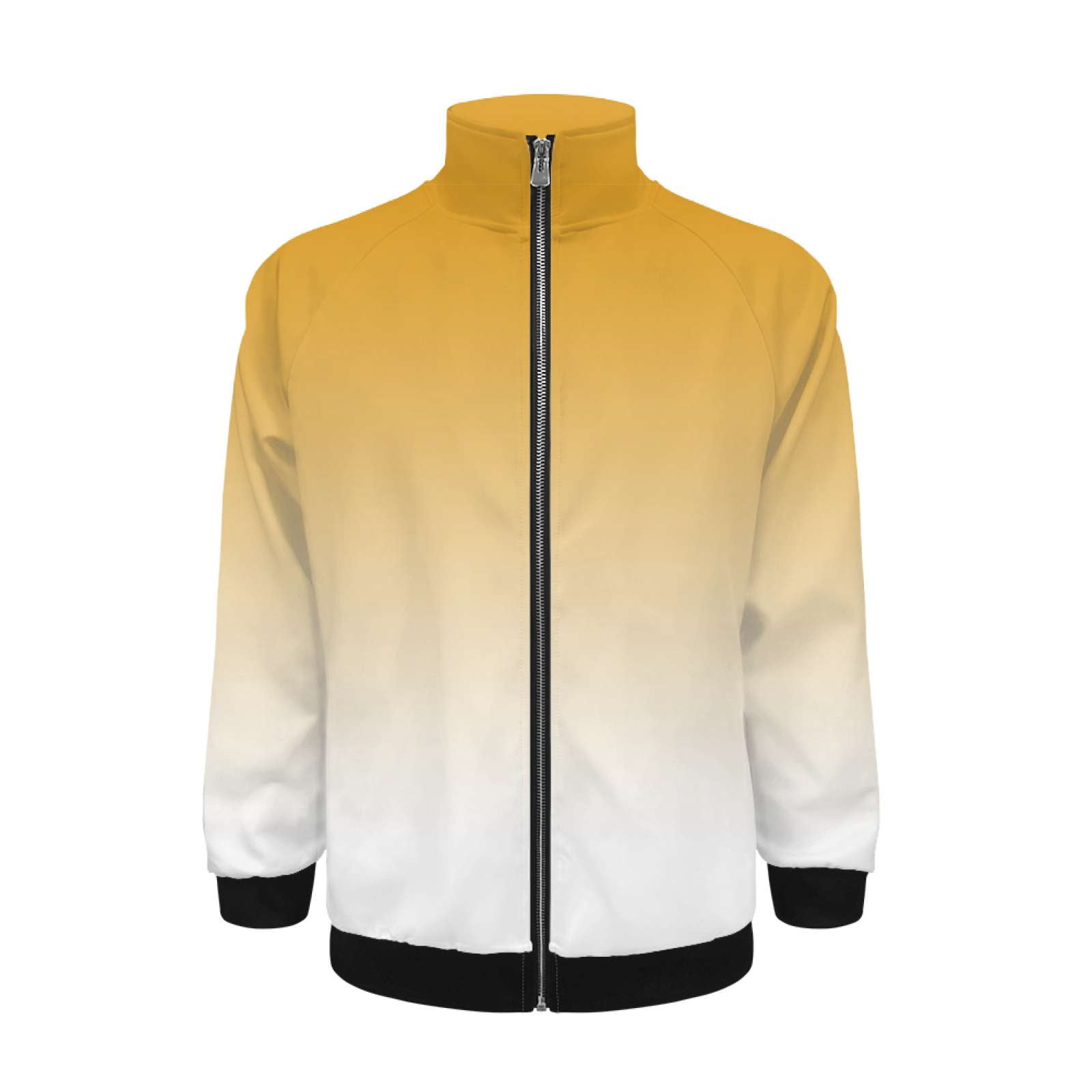 Aesthetic Chrome Yellow And White Gradient Jacket Men's Street Cool ...