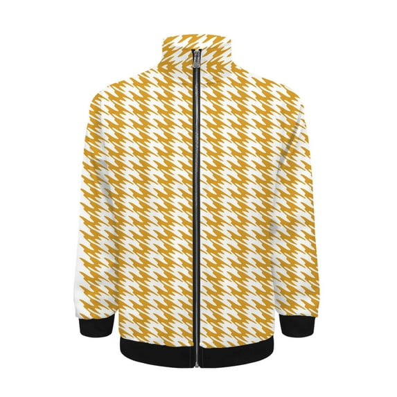 Aesthetic Chrome Yellow And White Ripple Jacket Men's Street Cool Long ...