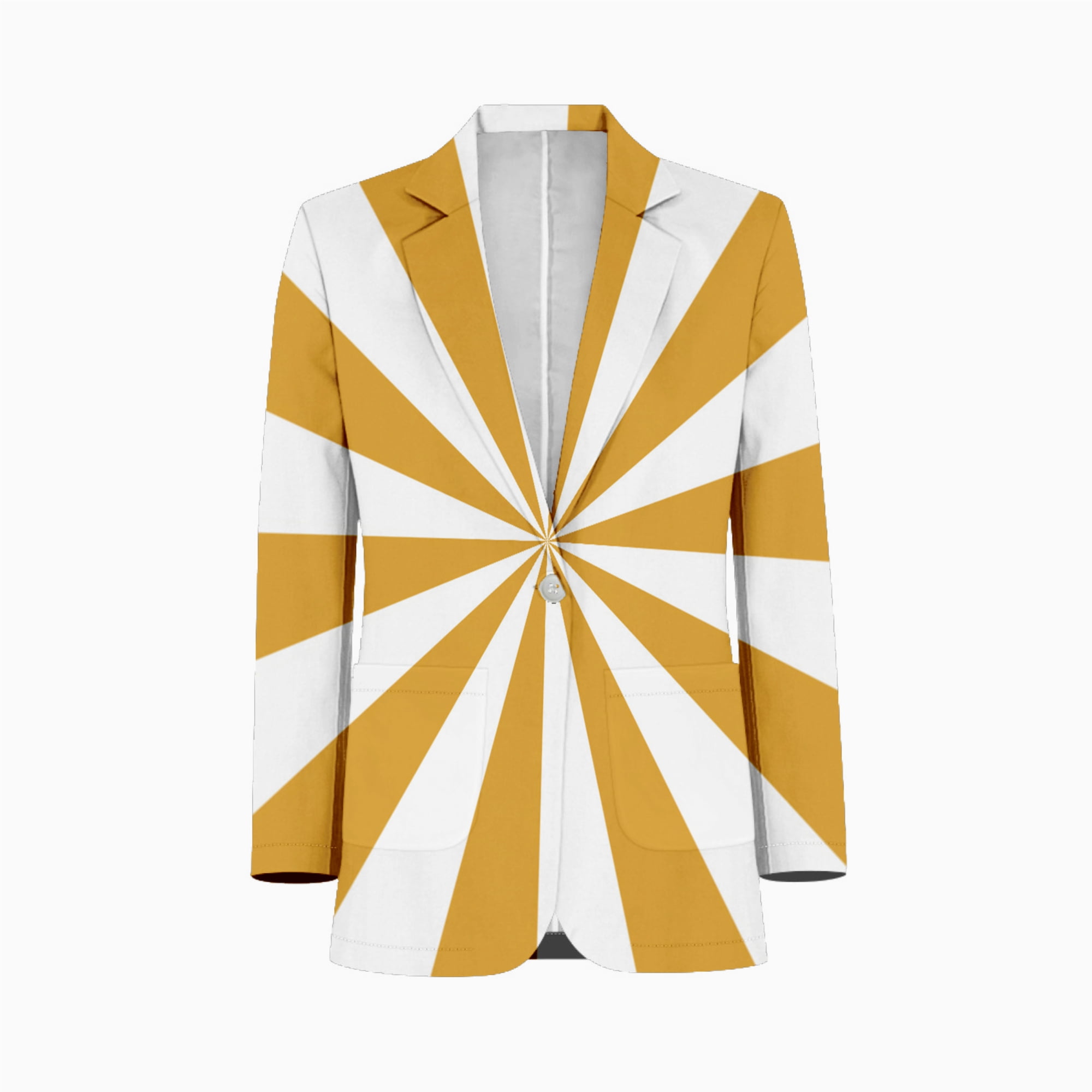 Aesthetic Chrome Yellow and White Sunburst Mens Suits Shawl Collar Slim ...