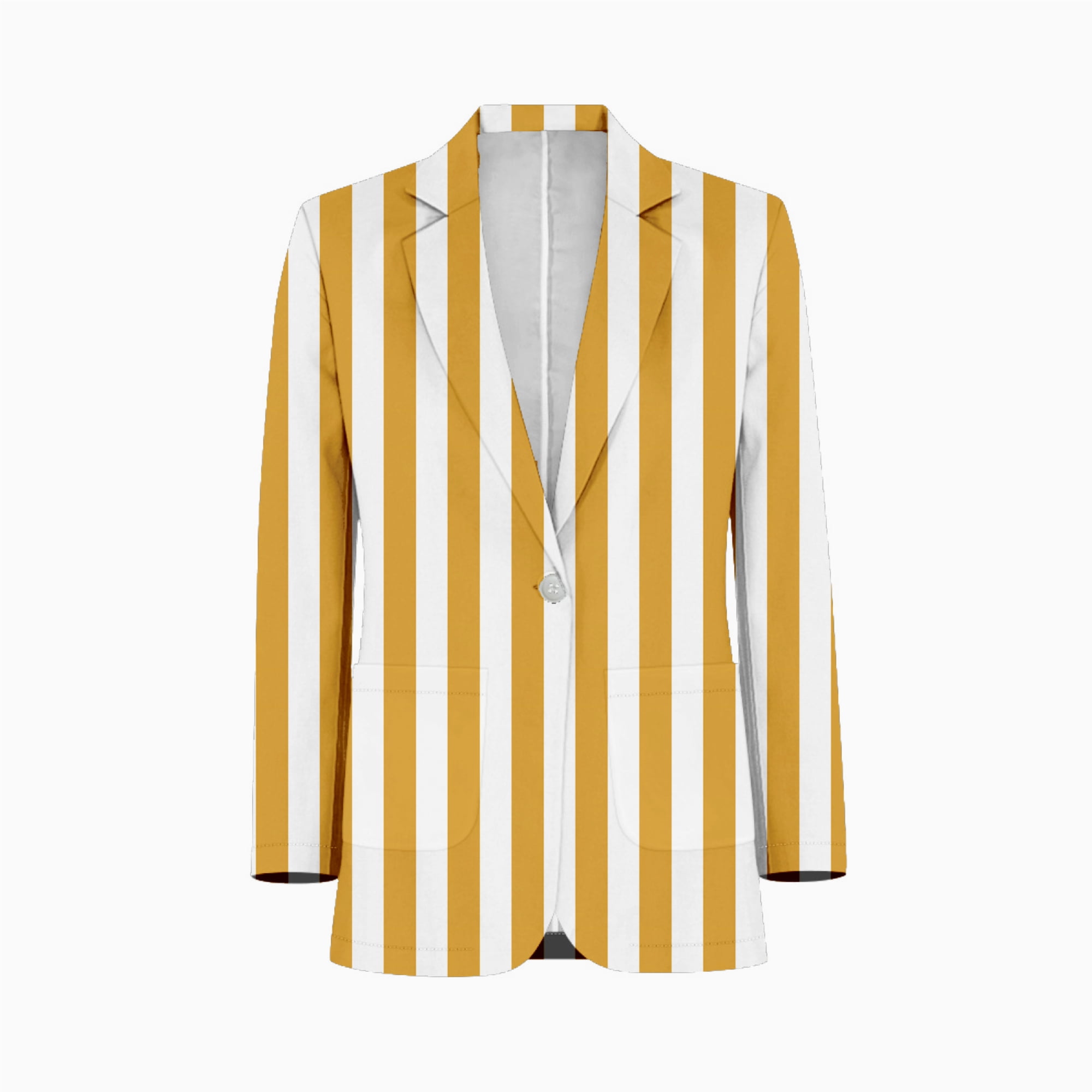 Aesthetic Chrome Yellow and White Vertical Mens Suits Shawl Collar Slim ...