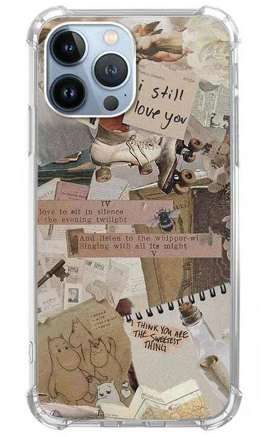 Aesthetic Collage Case for iPhone 13 Pro Max,Aesthetic Art Design TPU Bumper Cover Case ...