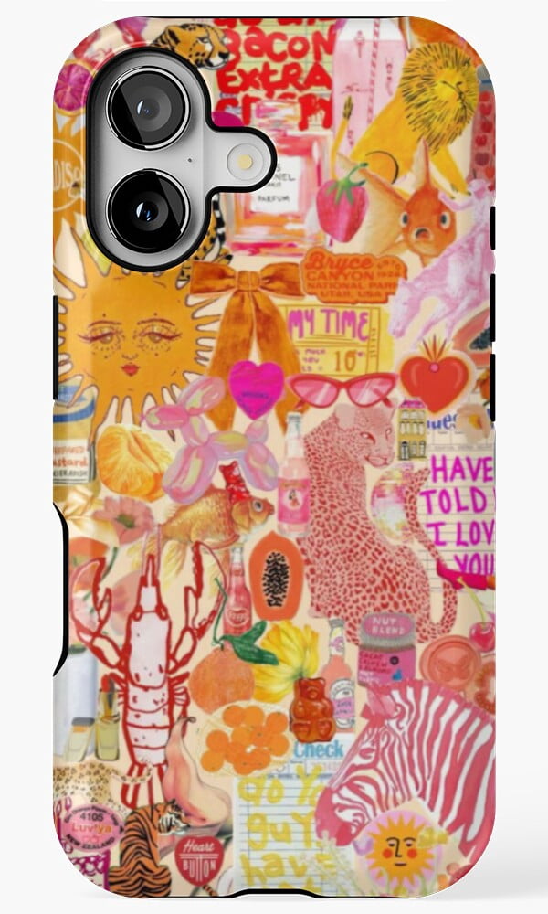 Aesthetic Collage Summer Vibe Photo Art Cover Phone Case for iPhone 17 ...