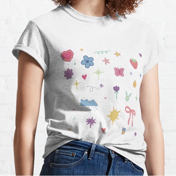 Aesthetic Colorful & Fun Spring Summer Pack Classic T-shirt - Walmart.com