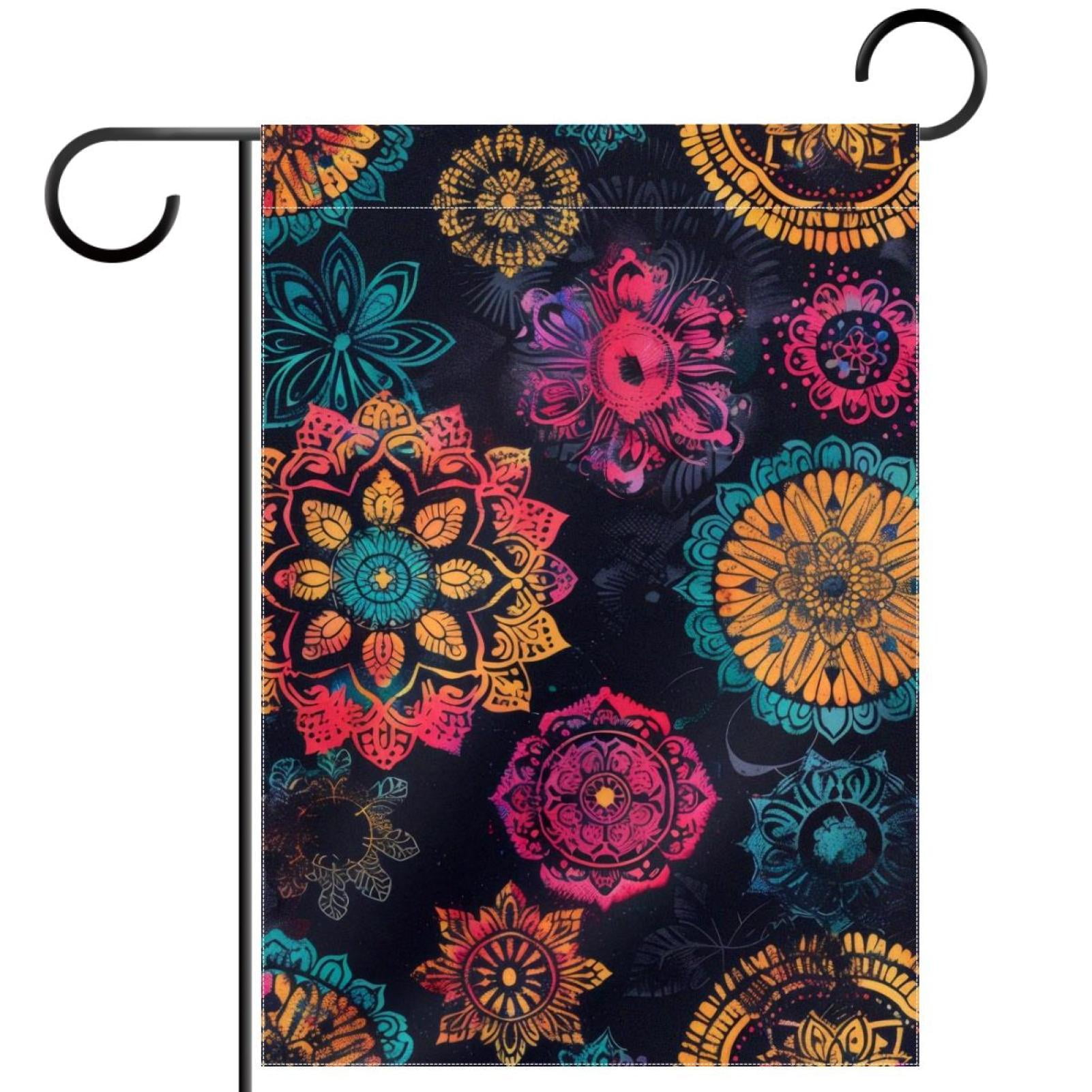 Aesthetic Colorful Mandala Boho Welcome Garden Flags, 12 x 18 Inch ...