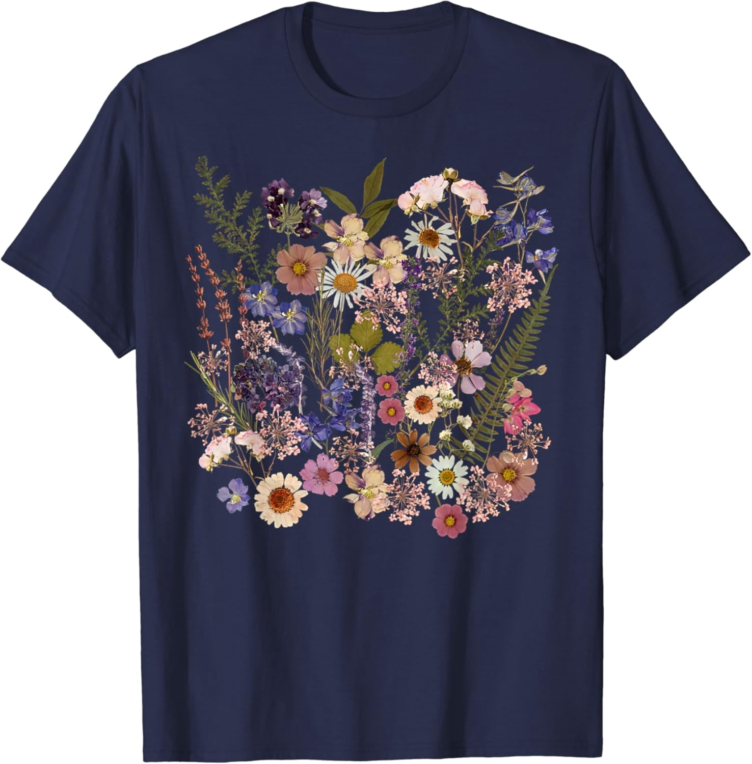 Aesthetic Cottagecore Vintage Flowers Botanical Plant Specimen T-Shirt ...