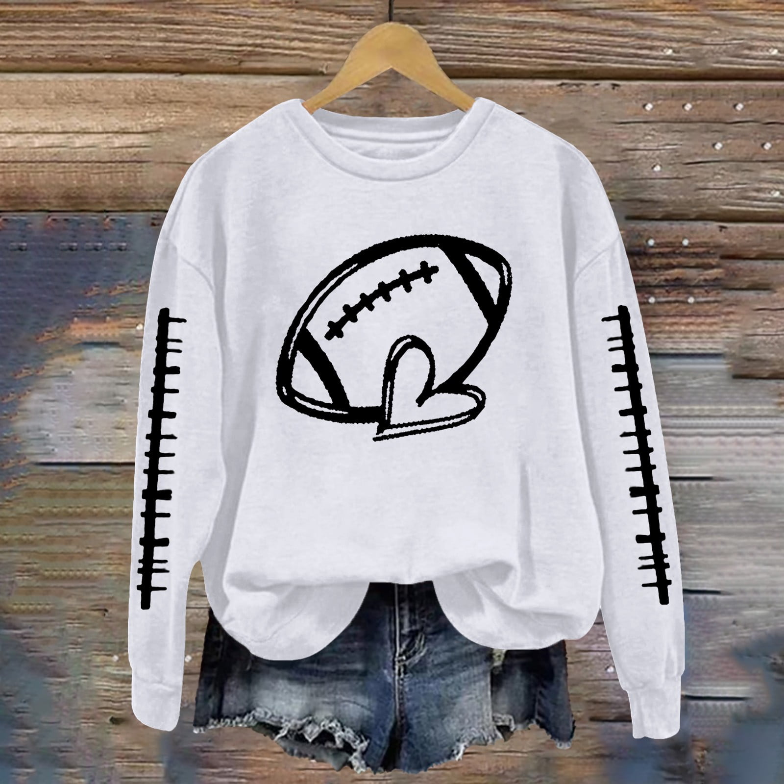 Aesthetic Crewneck Sweatshirts Women Varsity Soft Vintage Graphic Top ...