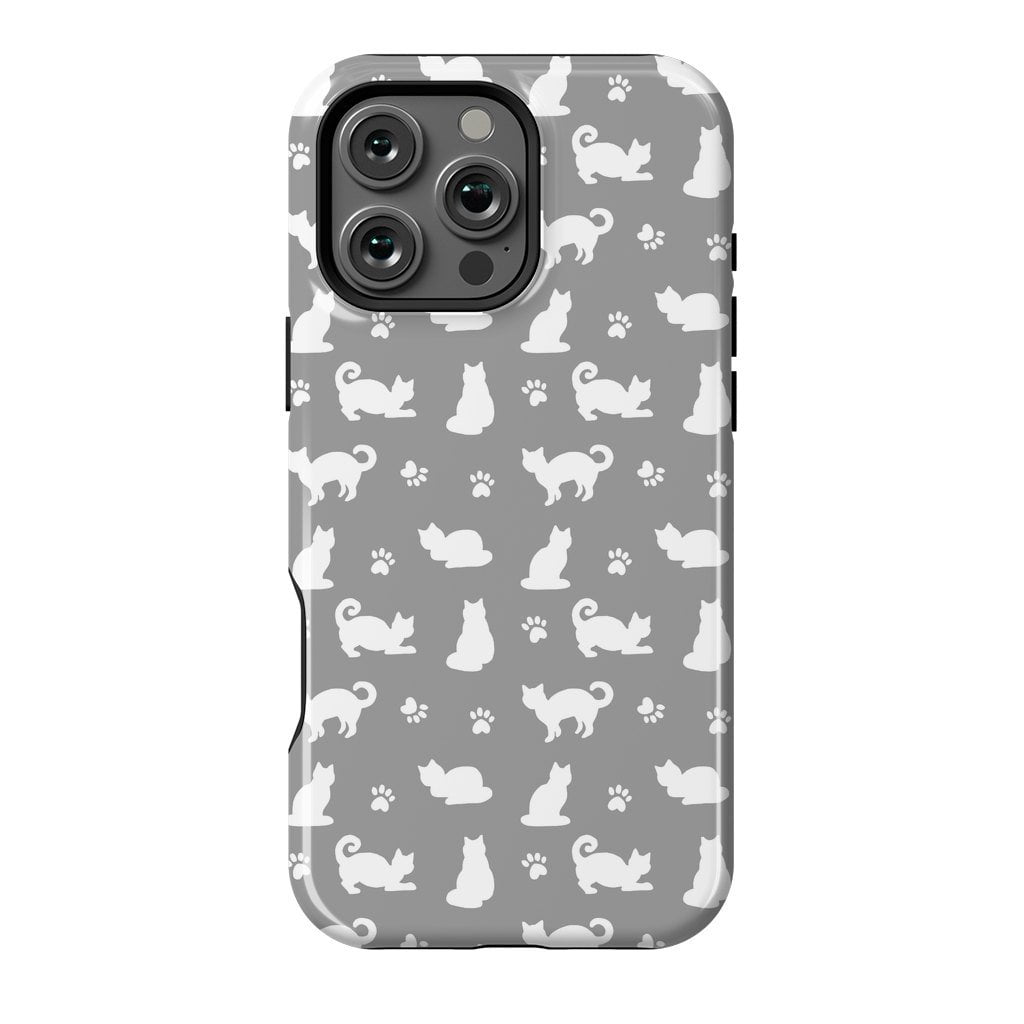 Aesthetic Cute Cat Pattern Illustration iPhone Case 17 16 15 14 13 12 ...