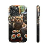 Aesthetic Cute Kitty Cats at a Sushi Bar Phone Case for iPhone 11,12,13 ...