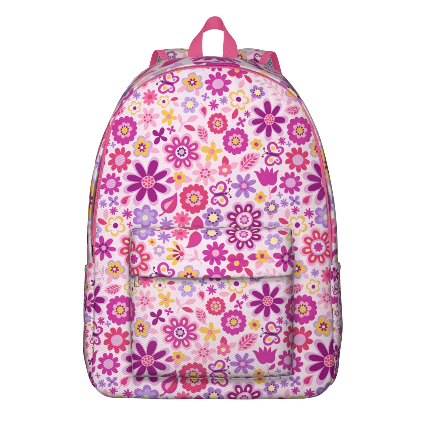 Aesthetic Daisy Backpack - Artistic Waterproof Bookbag with Retro ...