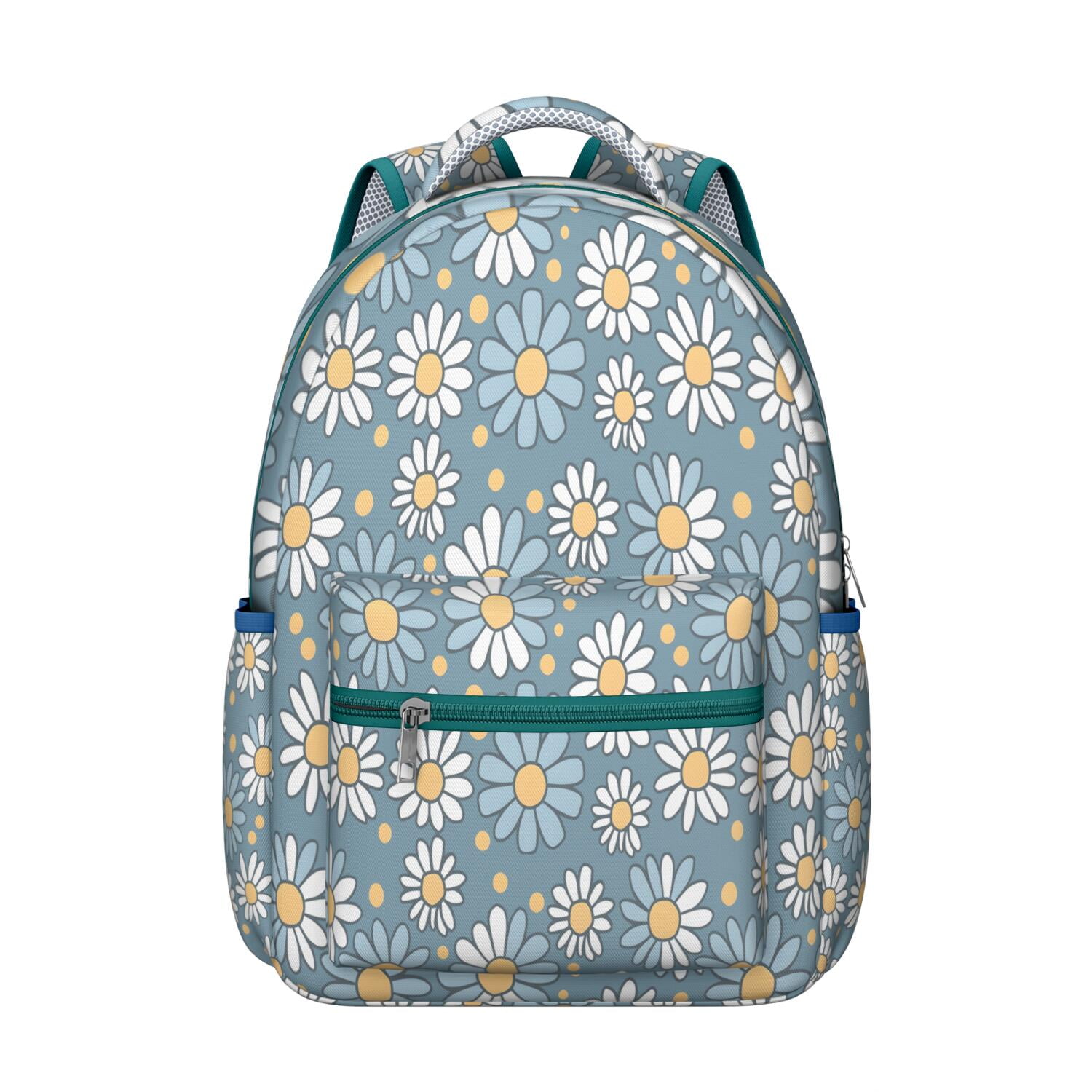 Aesthetic Daisy Student Backpack - Waterproof & Ergonomic School Bag ...