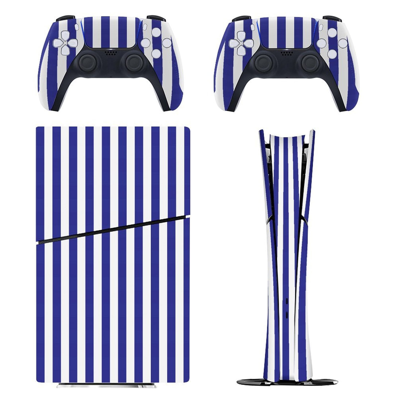 Aesthetic Dark Blue And White Vertical PS5/PS5 Slim Digital Disc Skin ...