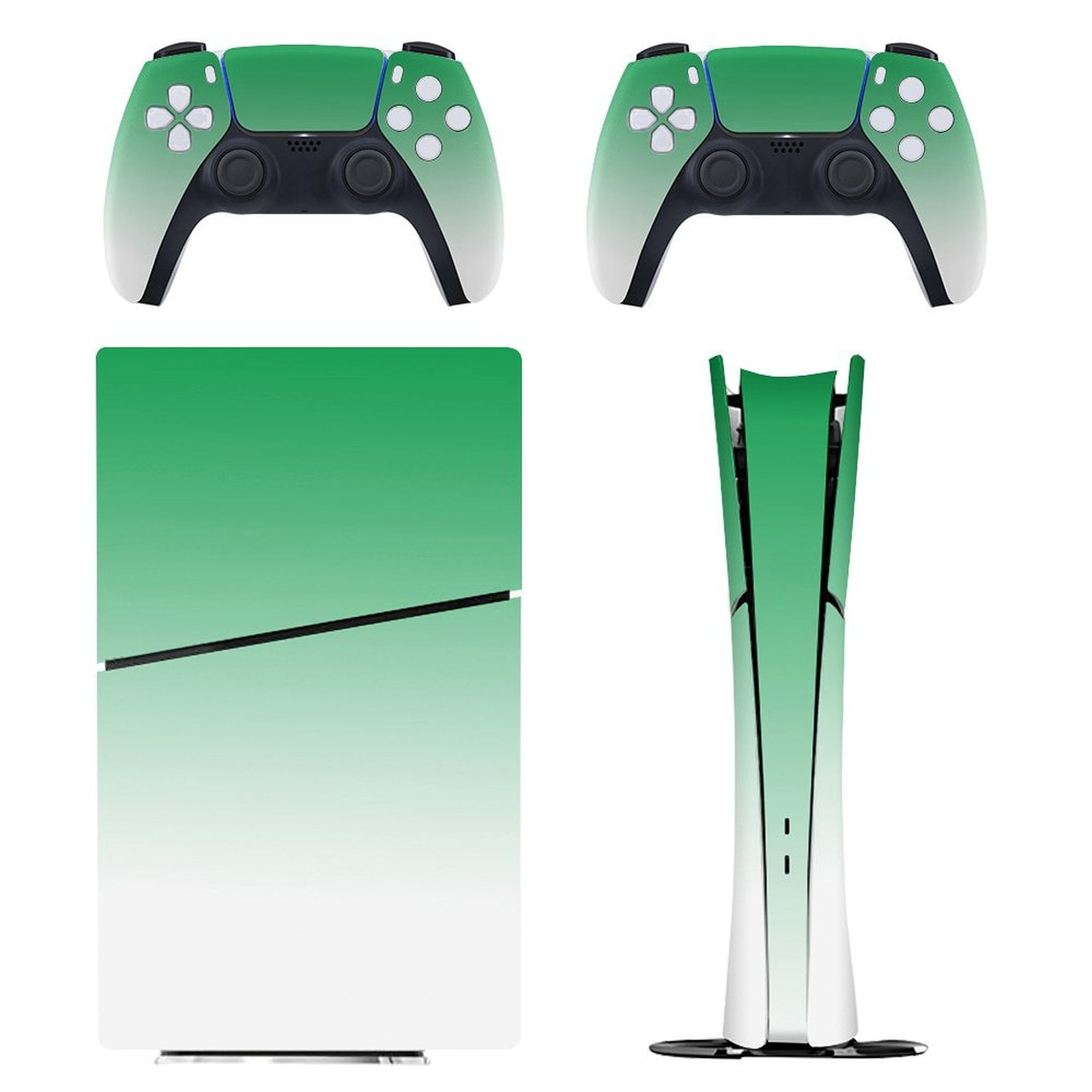 Aesthetic Dark Green And White Gradient PS5/PS5 Slim Digital Disc Skin ...