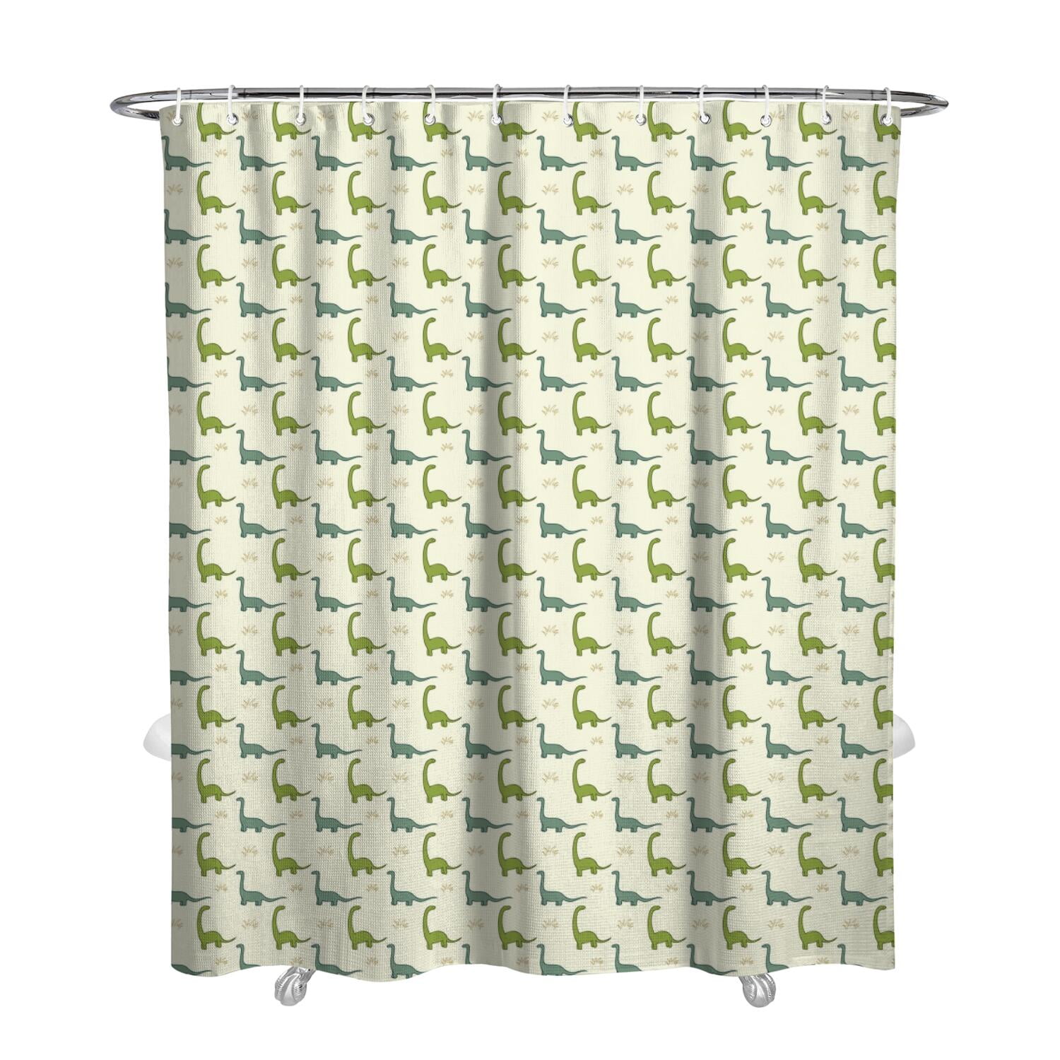 Aesthetic Dinosaur Shower Curtain, Minimalist Dino Skeleton Art 72x84 ...