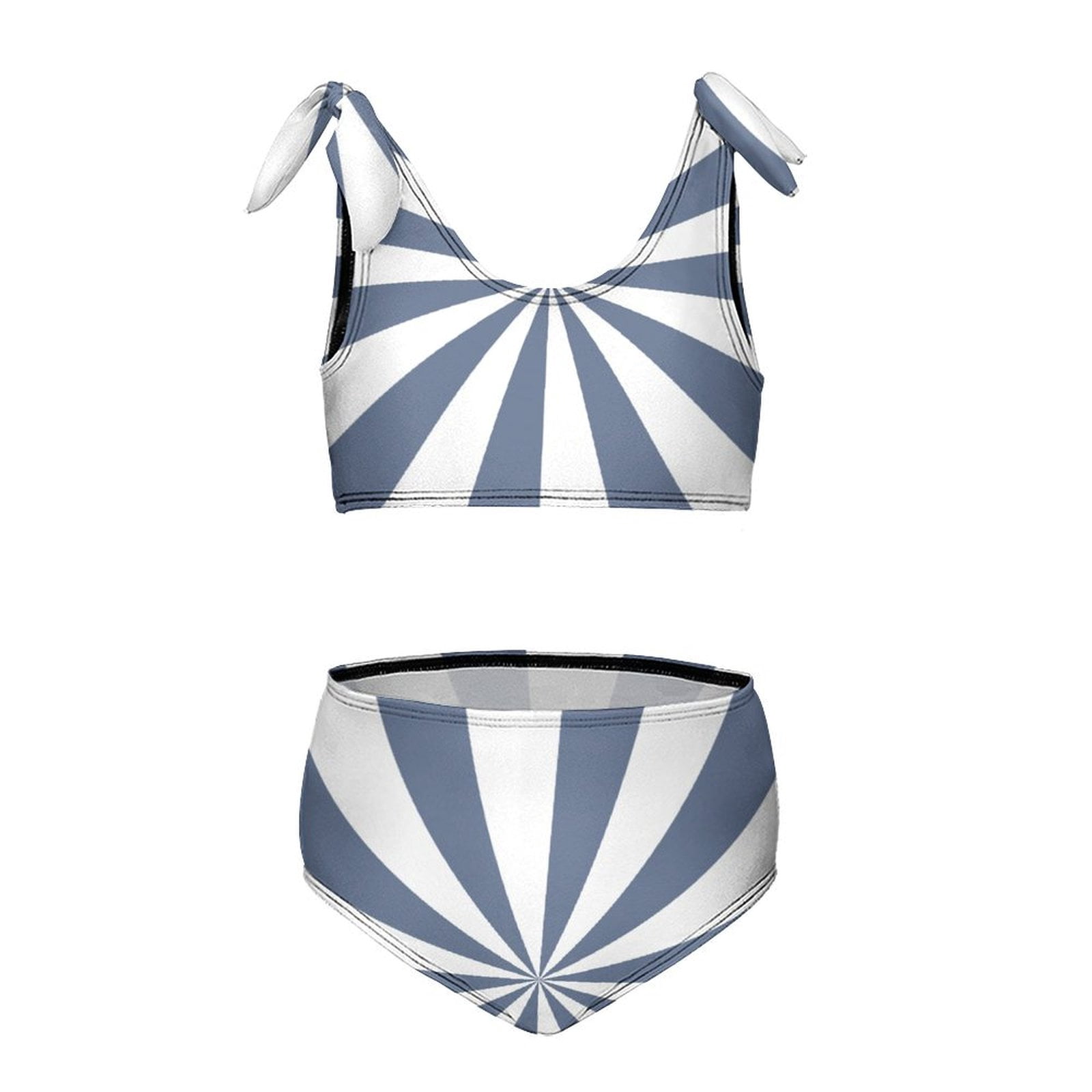 Aesthetic Distant Blue And White Sunburst Girl's 2 Piece Bikini Set ...