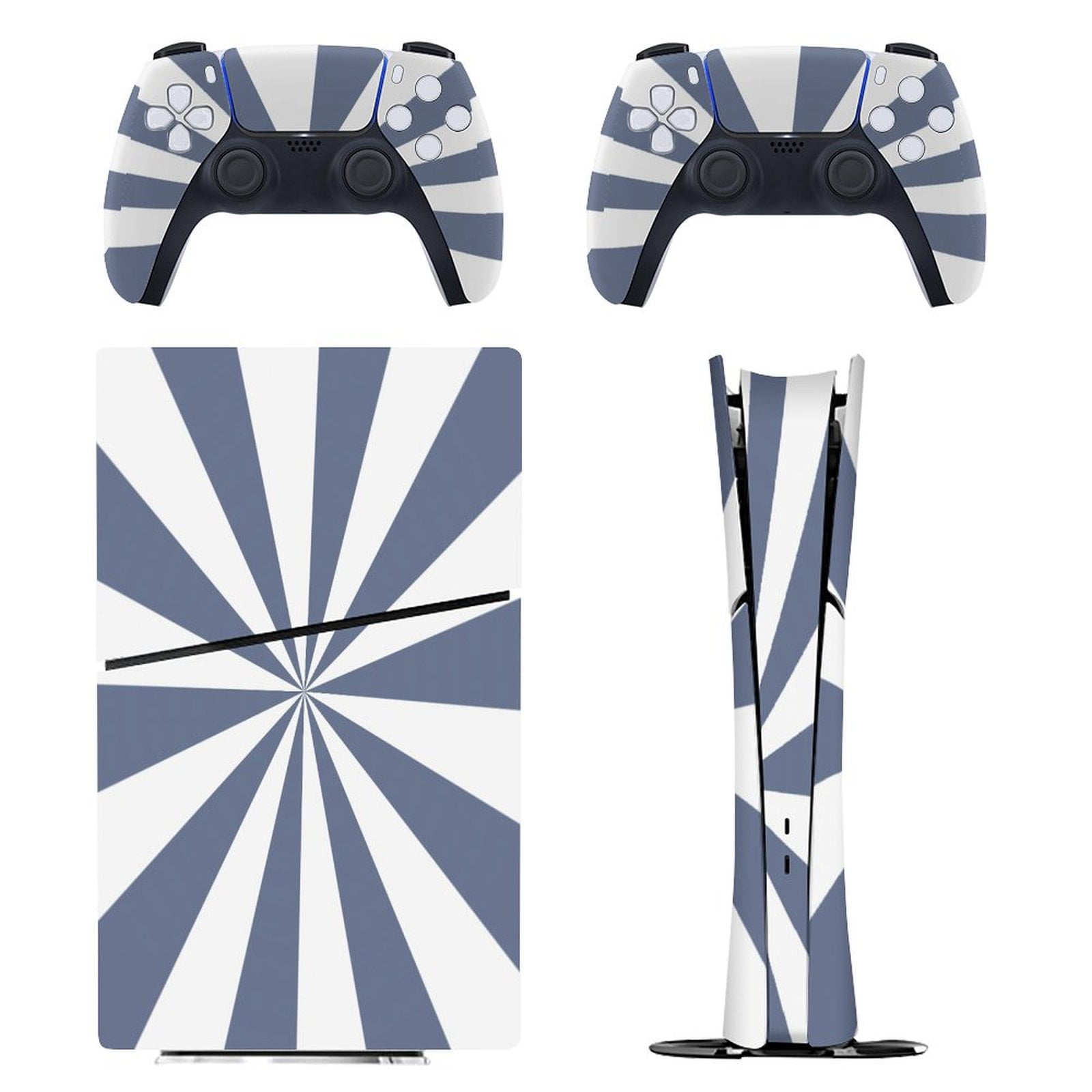 Aesthetic Distant Blue And White Sunburst PS5/PS5 Slim Digital Disc ...