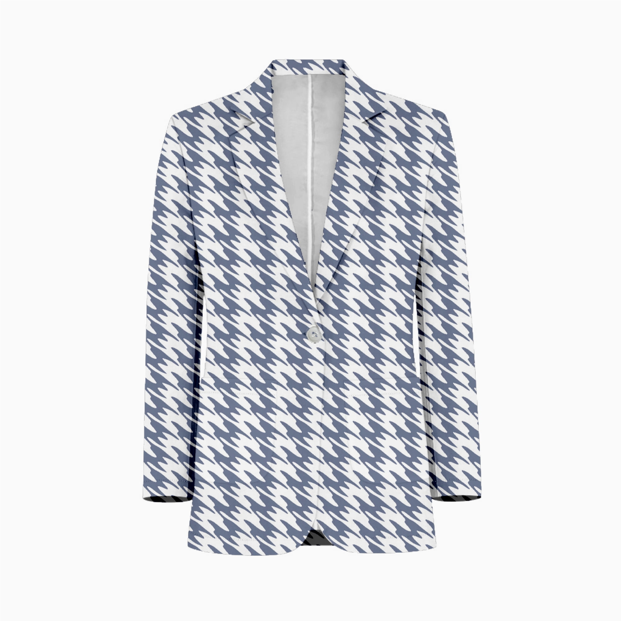 Aesthetic Distant Blue and White Ripple Men Blazers Slim Clothing ...