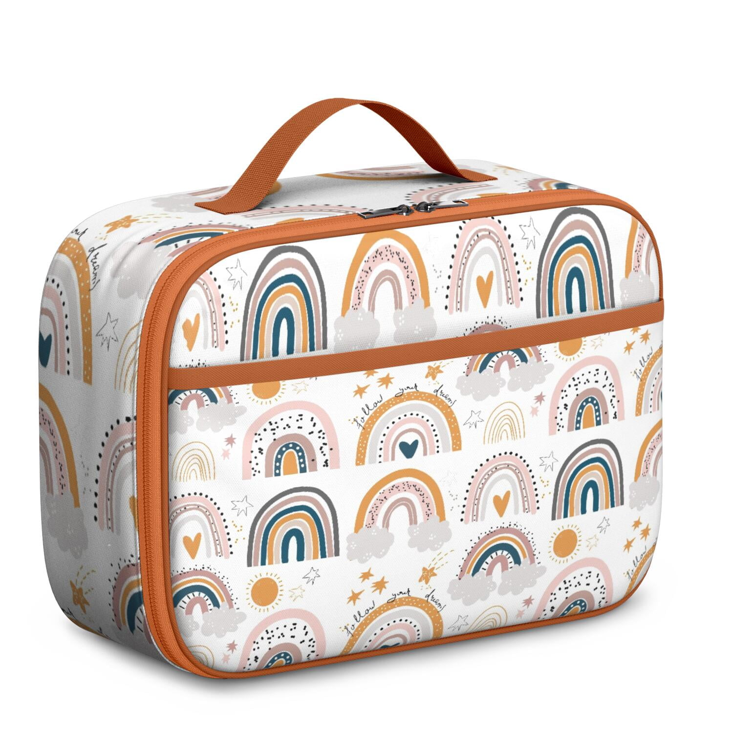 Aesthetic Earthy Insulated Lunch Box for Women & Men, Thermal Lunch Bag ...