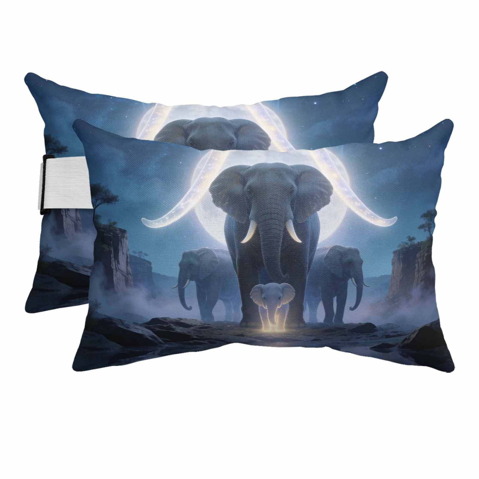 Aesthetic Elephants Outdoor Pillows for Chaise Lounge Chair Beach ...