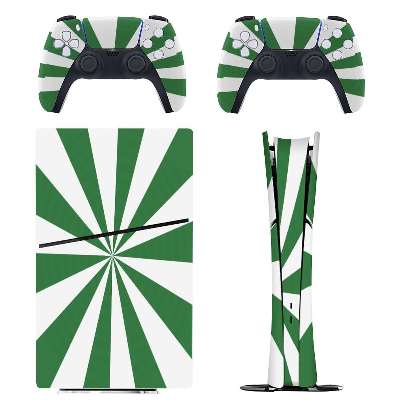 Aesthetic Emerald Green And White Sunburst PS5/PS5 Slim Digital Disc ...
