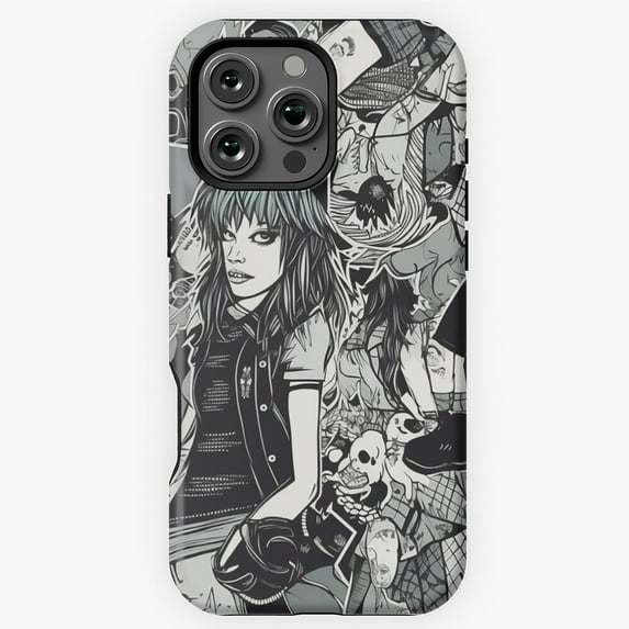 Aesthetic Emo Dark Goth Sad Style Phone Case for iPhone 16 15 14 13 12 ...