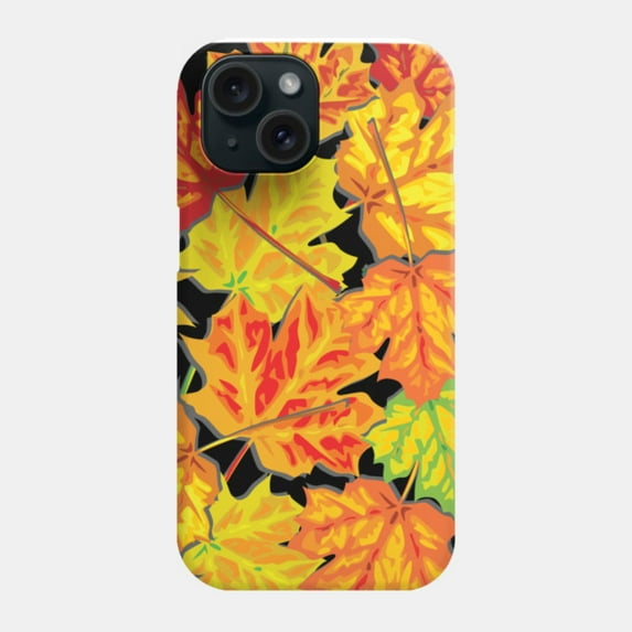 Aesthetic Fall Autumn Leaves Pattern Art Compatible Phone Case for ...