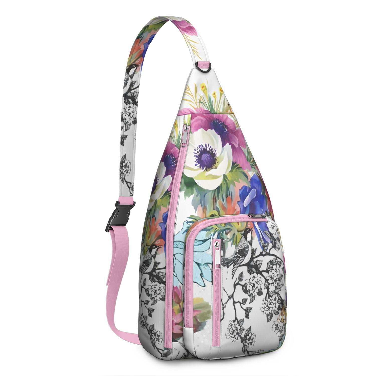 Aesthetic Floral Backpack - Artistic Floral and Bee Artwork, Fashion ...