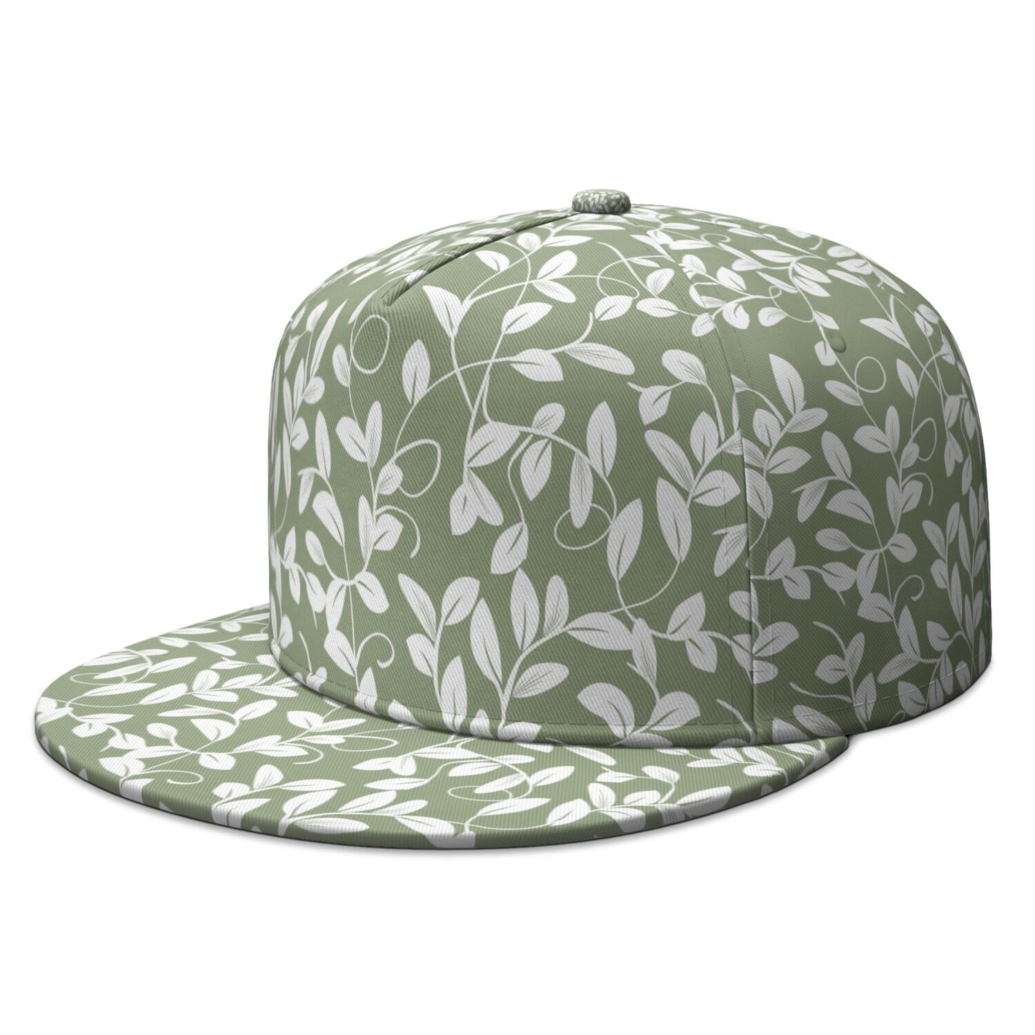 Aesthetic Floral Snapback Cap, Adjustable Flat Brim Hat, Artistic ...