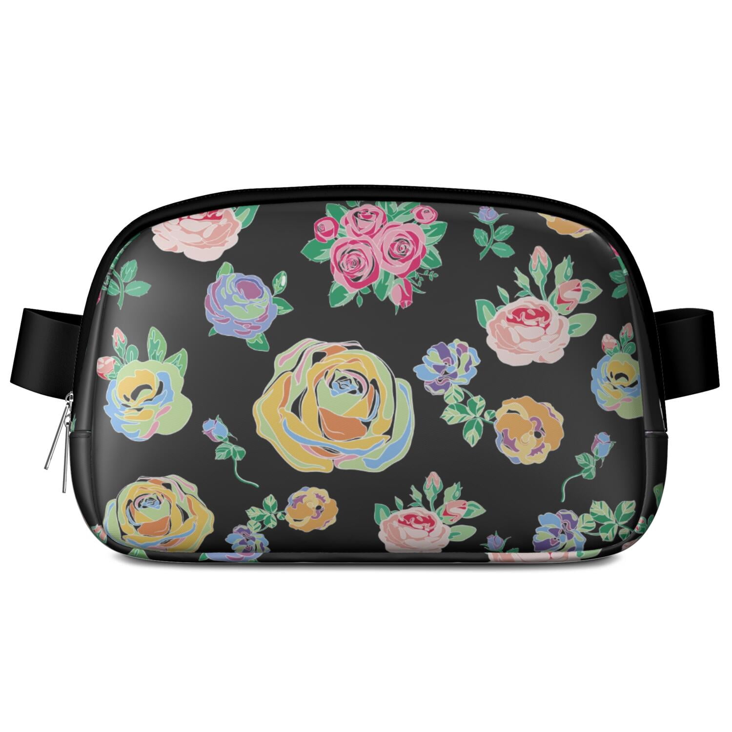 Aesthetic Flower Fanny Pack - Abstract Watercolor Floral Design Waist ...