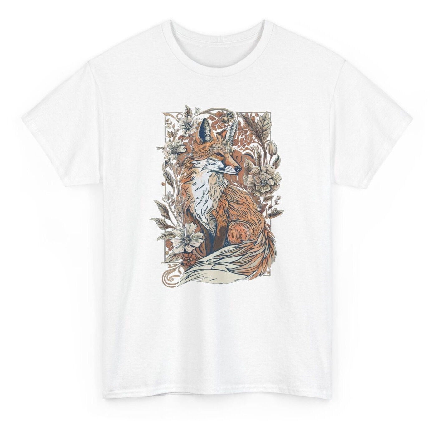 Aesthetic Fox Lover T-shirt - Cottagecore Animals Graphic Tee - Walmart.com