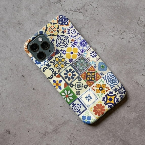 Aesthetic "Funky Tile" Pattern Phone Case for iPhone 12-17 Pro Max ...