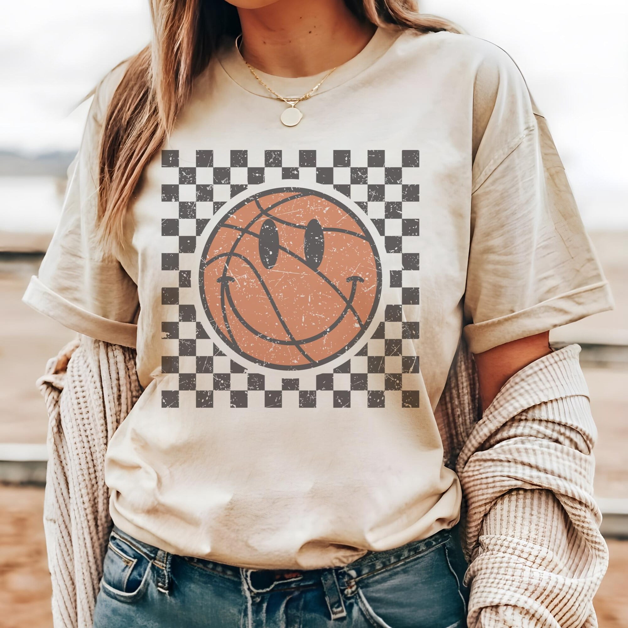 Aesthetic Game day basketball tshirt football mom tshirt cute game day ...