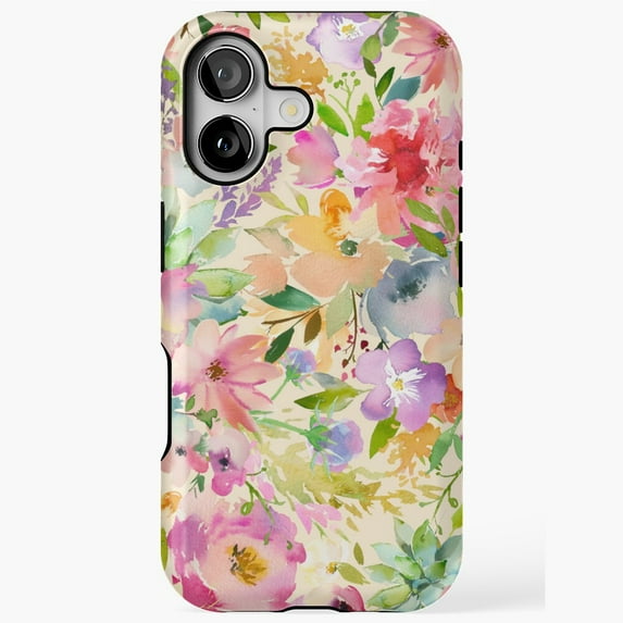 Aesthetic Garden Party Floral Art Phone Cover for iPhone 11 12 13 14 15 ...