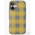 Aesthetic Gingham Check Mustard Yellow iPhone Case 11 12 13 14 15 16 17 ...